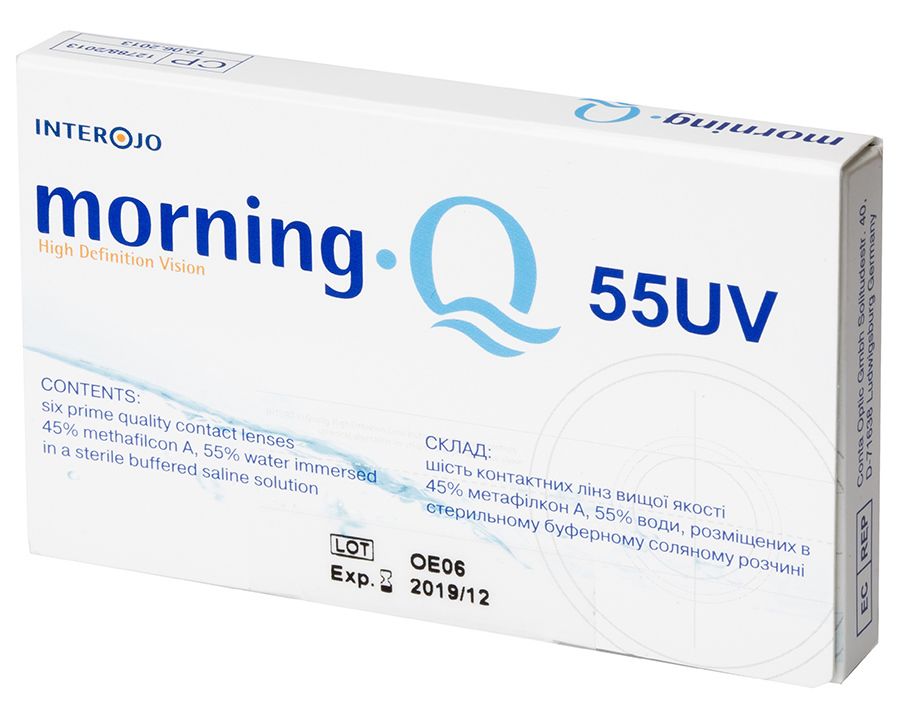 Morning Q 55 UV (6 шт.) - Контактна корекція зору - оптика, контактні ...